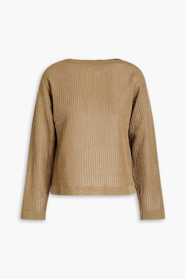 Alberta Ferretti Ribbed Linen Top
