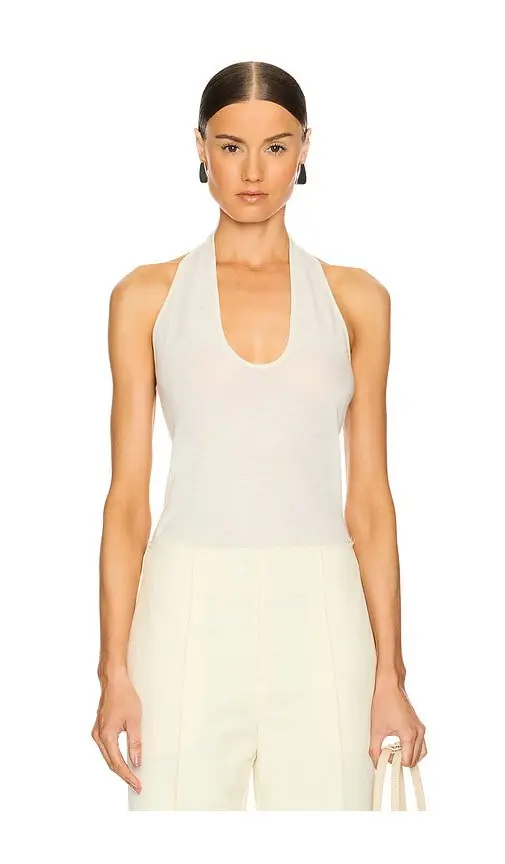Courtney Zheng Ines Merino Halter Top - Cream