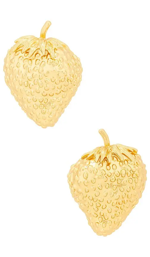 Cult Gaia Strawberry Clip-on Earrings - Antique Brass