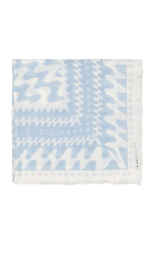 Rag & Bone Astra Swiggly Scarf In Pale Blue In Baby Blue