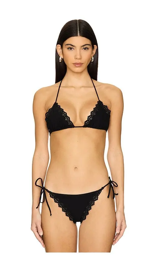 Ulla Johnson Cefalu Bikini Top - Noir