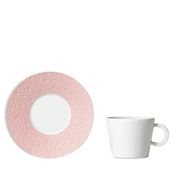 Bernardaud Ecume Rose Tea Cup And Saucer, Service For 4 - No Color