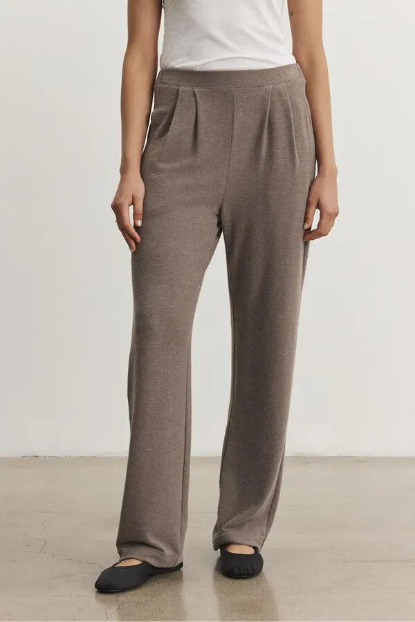 Velvet By Graham & Spencer Eilya Straight-leg Knit Sweatpants - Brown