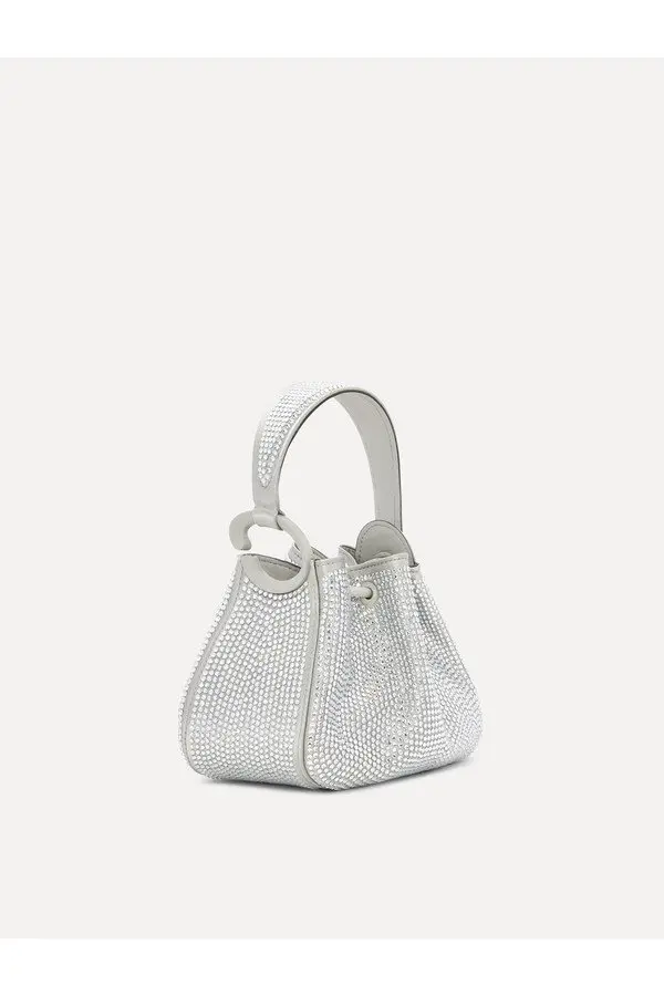 Oscar De La Renta Nano Crystal Pavé O Handle Bag - Lime