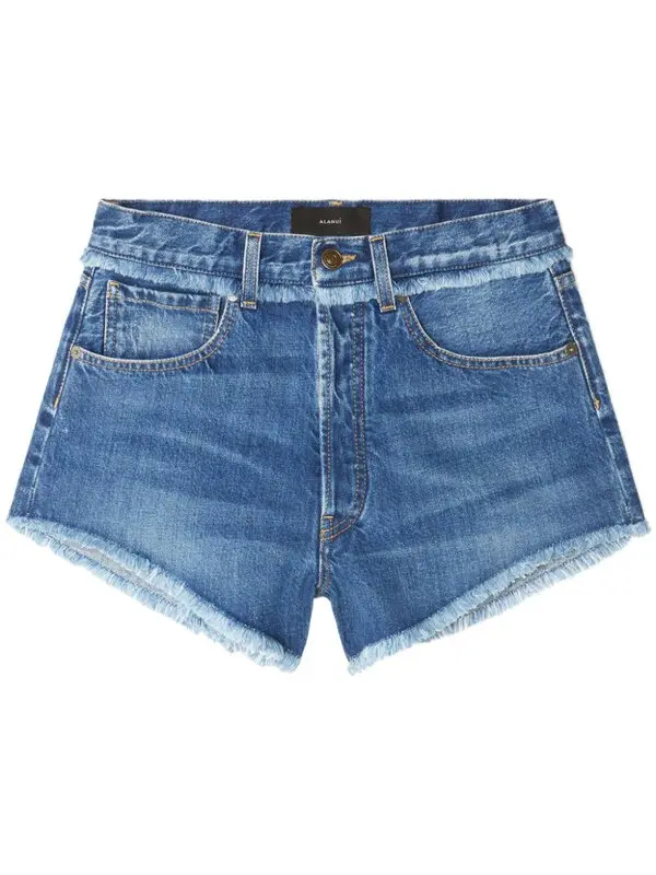 Alanui Fringed Denim Shorts