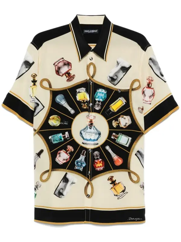 Dolce & Gabbana Printed Silk Shirt - Neutrals