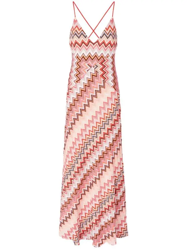 Missoni Zigzag-pattern Maxi Dress - Neutrals