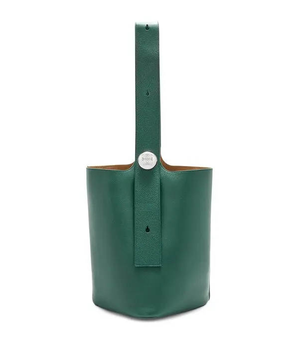 Loewe Large Leather Pebble Bucket Bag - Green