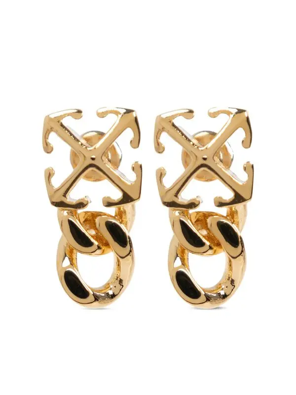 Off-White Arrow Drop Earrings