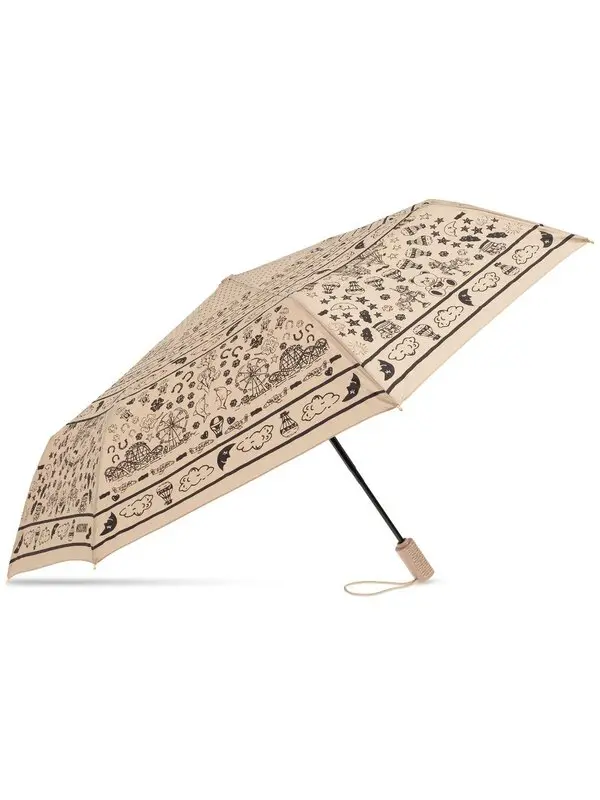 Moschino Illustration-print Umbrella - Neutrals