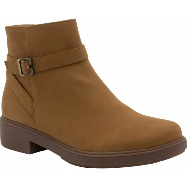 ABEO Compass Buckle Ankle Boots - Tan Nubuck - Regular