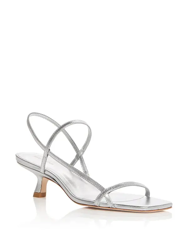 REFORMATION Serenity Bare Sandals - Silver