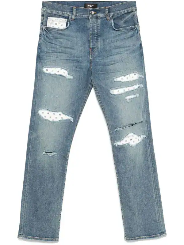 Amiri Repaired Jeans - Blue | Editorialist