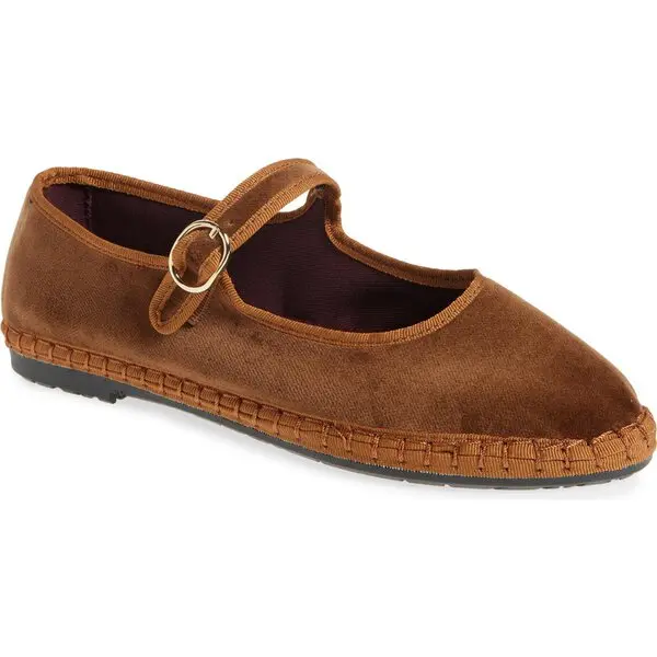 FLABELUS Yoki Mary Jane Flat - Brown