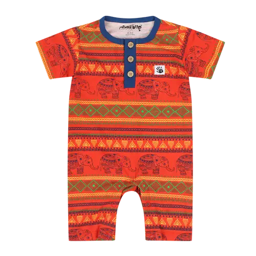 MIXED UP CLOTHING Suave Shorts Romper - Jacquard Stripe