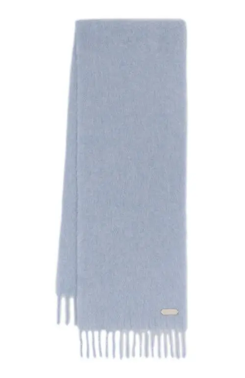 LANVIN Fringed Scarf In Wool - Newlanvin Blue