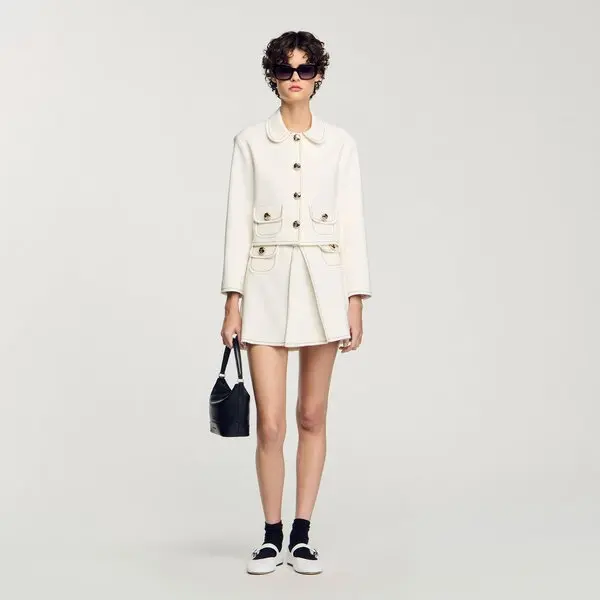Sandro Mini Box-pleated Skirt