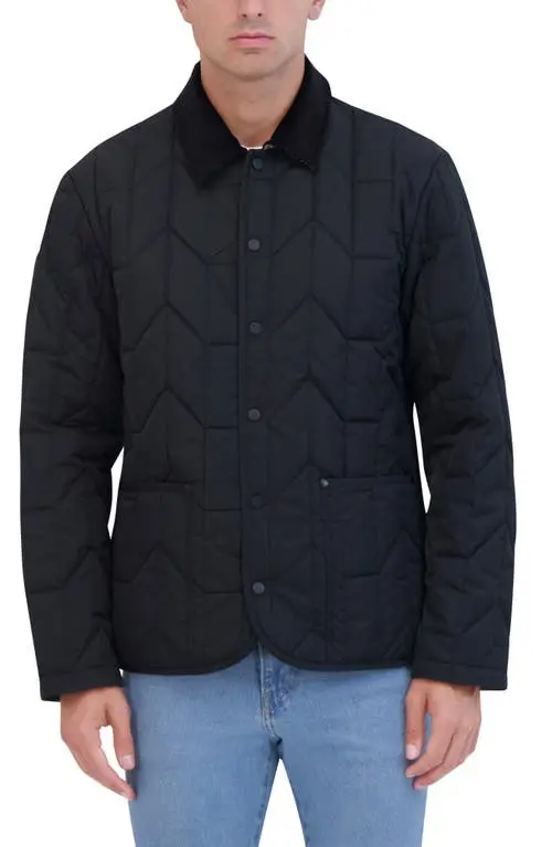 Robert Graham Water Repellent Quilted Chore Coat - Black