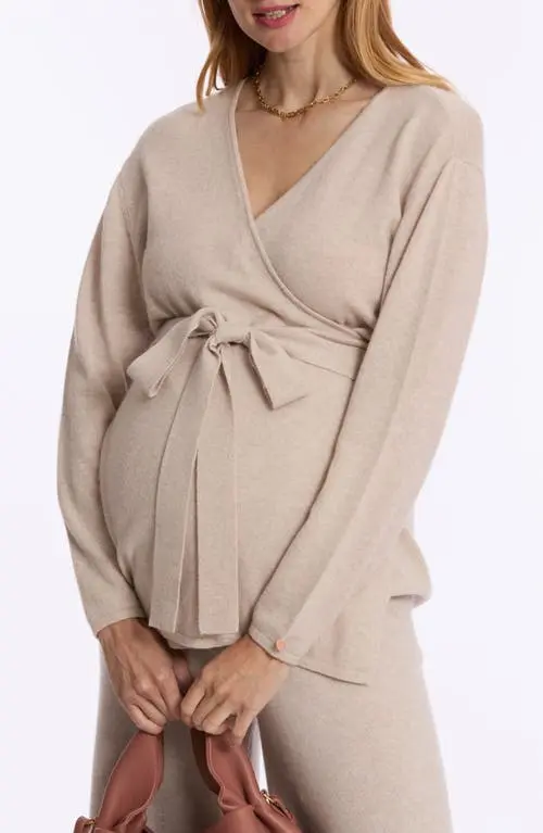 CACHE COEUR Beverly Wool-blend Wrap Maternity/nursing Sweater