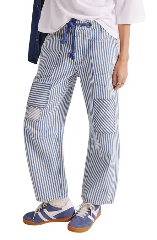 Free People Moxie Railroad Stripe Pants - Dark Slate