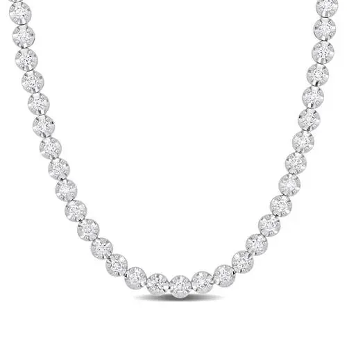 JULIANNA B. 14k Lab-grown Diamond Tennis Necklace - White Gold