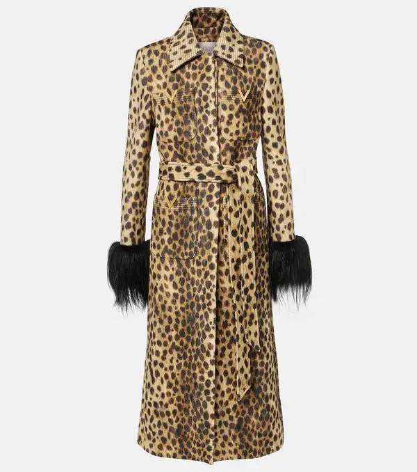 Valentino Garavani Animalier Wool Coat