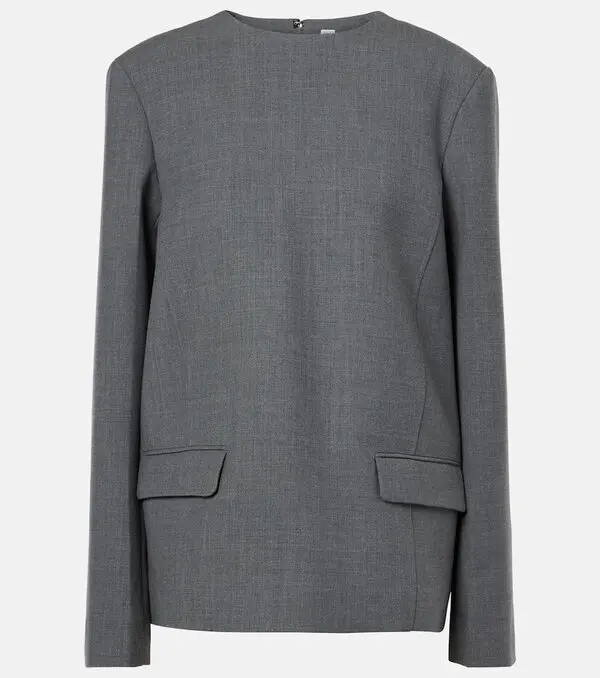 TOTÊME Round Neck Top - Grey