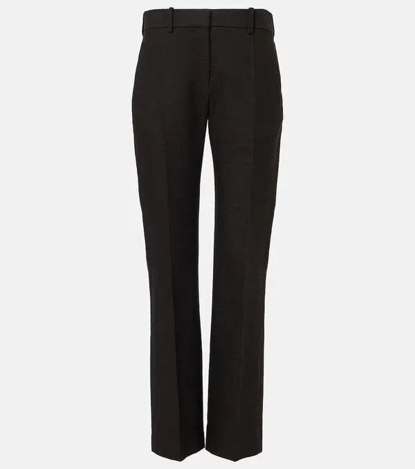 THE ROW Selvie Straight Leg Pants - Brown