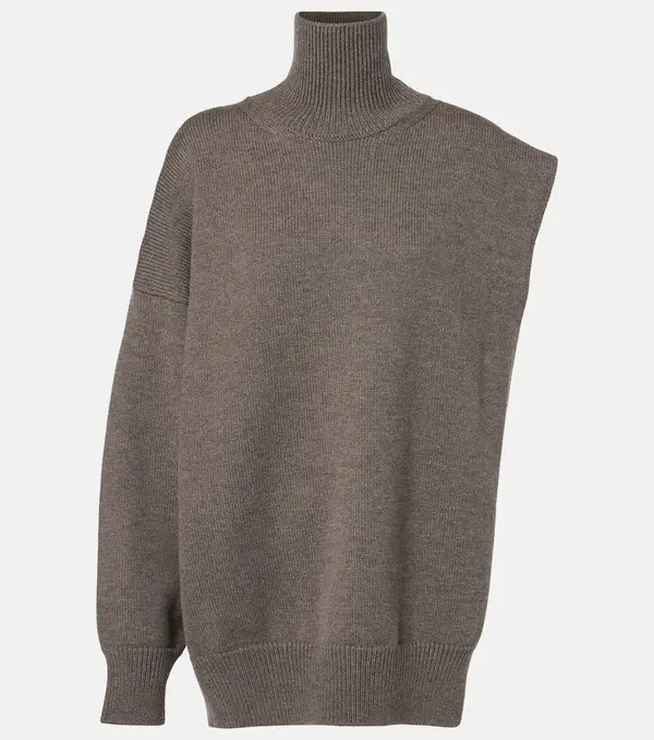 Alaïa Sided Virgin Wool Sweater - Grey