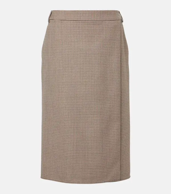 Stella McCartney Houndstooth Wool Pencil Skirt