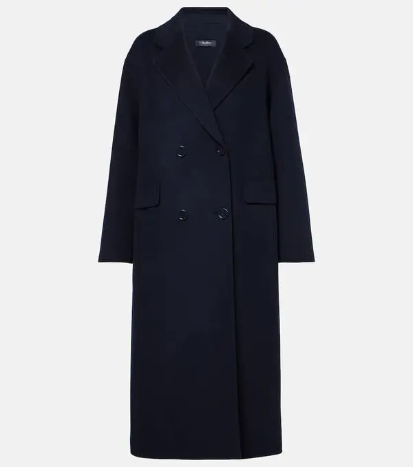 Max Mara Favola Double-breasted Virgin Wool Coat - Blue