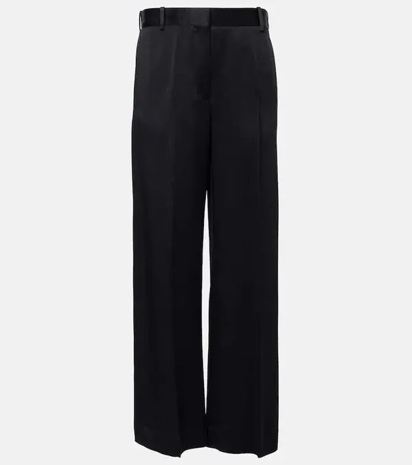 TOTÊME High-rise Wide-leg Pants - Black
