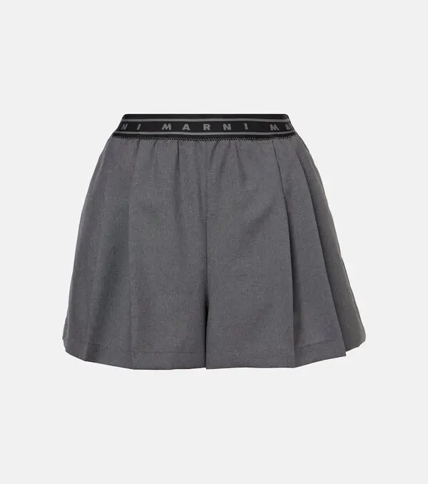 Marni Virgin Wool Shorts - Grey