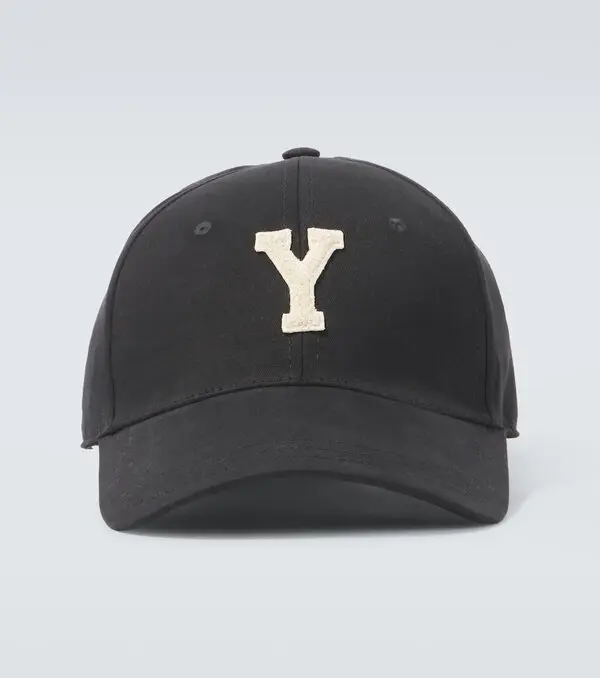 Saint Laurent Y Patch Baseball Cap - Black