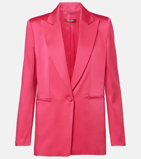 Max Mara Galazia Satin Blazer - Pink