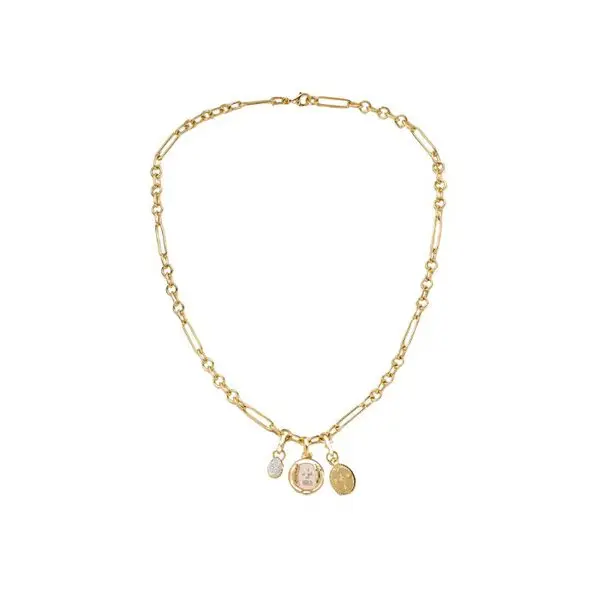 FOUNDRAE Vivacity & Internal Compass 18-karat Enamel And Diamond Necklace