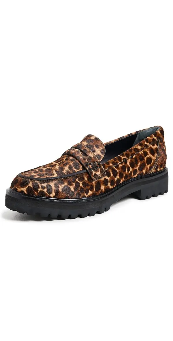REFORMATION Agathea Chunky Loafers - Leopard