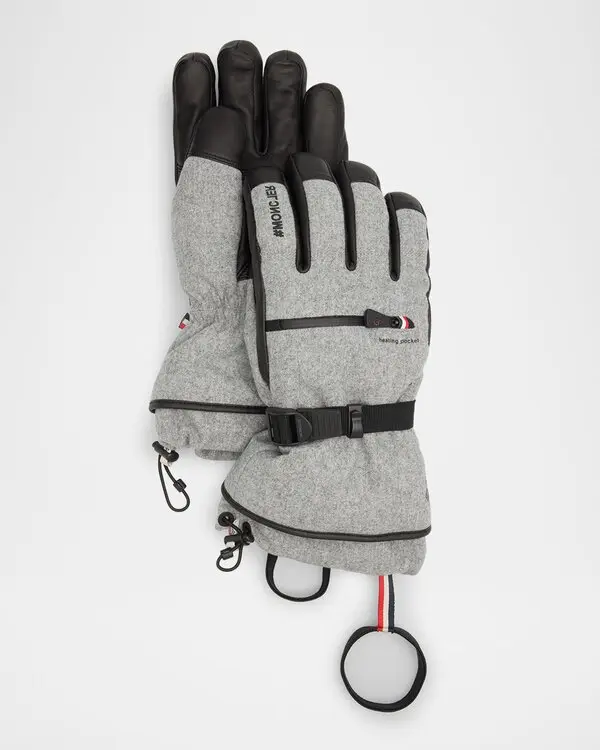 Moncler Padded Gloves - Light Grey