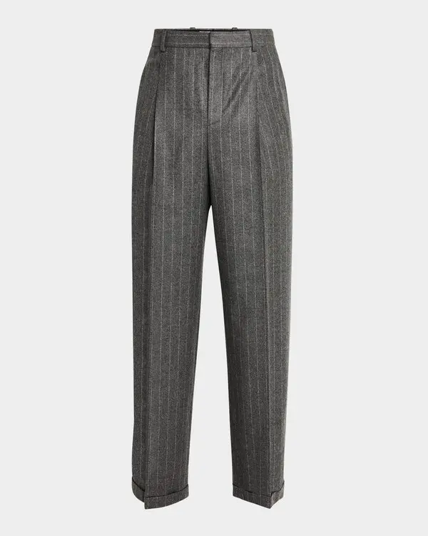 Saint Laurent Wool Relaxed Fit Trousers