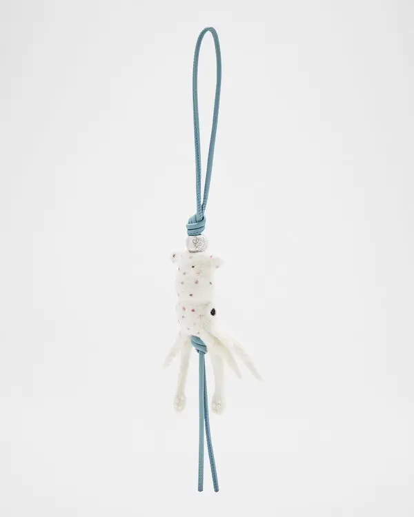 Loewe Squid Bag Charm In Wool Felt