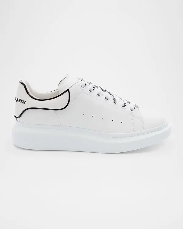 Alexander McQueen Grainy Leather Oversized Sneakers - Ivory Black
