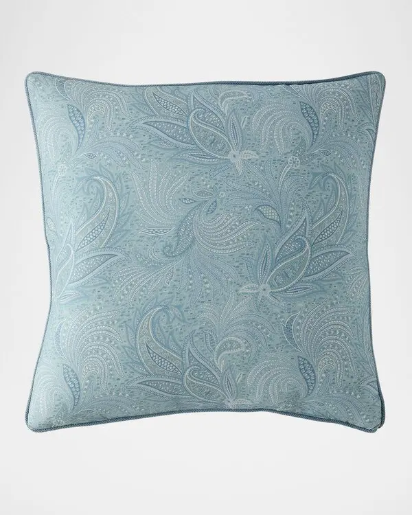 Etro Calathea Embroidered Pillow With Cord, 24" Square