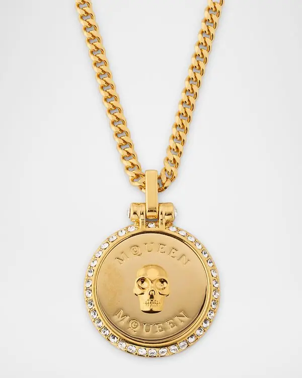 Alexander McQueen Sovereign Skull Necklace - Gold