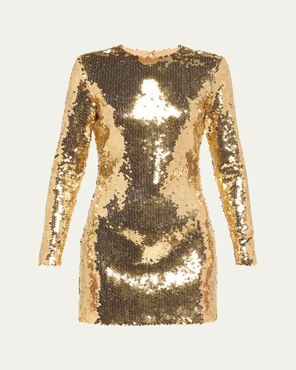 SERGIO HUDSON Sequined Mini Dress