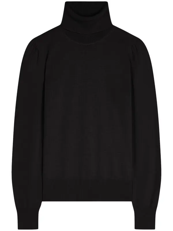 Dries Van Noten Wool Roll Neck Sweater - Black