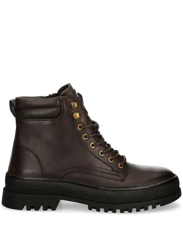 BLAUER. Leather Hiking Boots - Brown