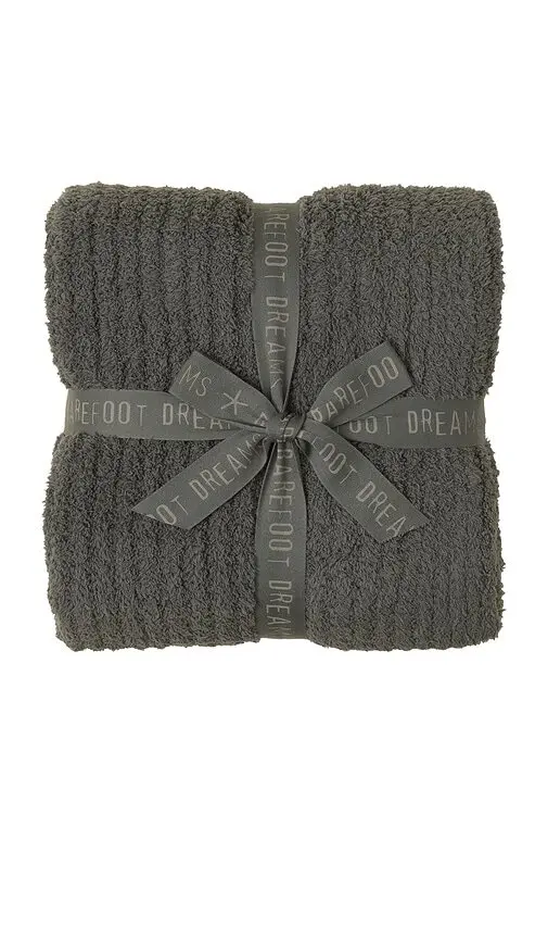 Barefoot Dreams Cozychic Ribbed Throw In Olive