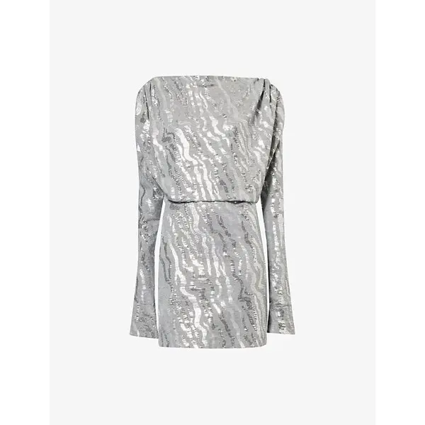 Remain Birger Christensen Boat-neck Sequin Mini Dress