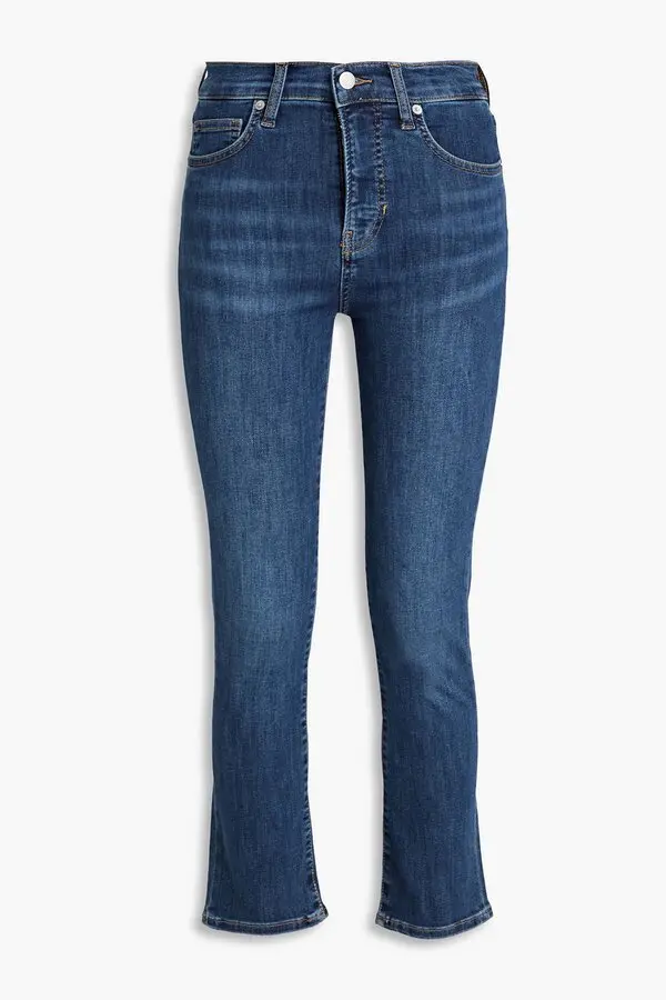 Veronica Beard Carly Cropped Kick-flare Jeans