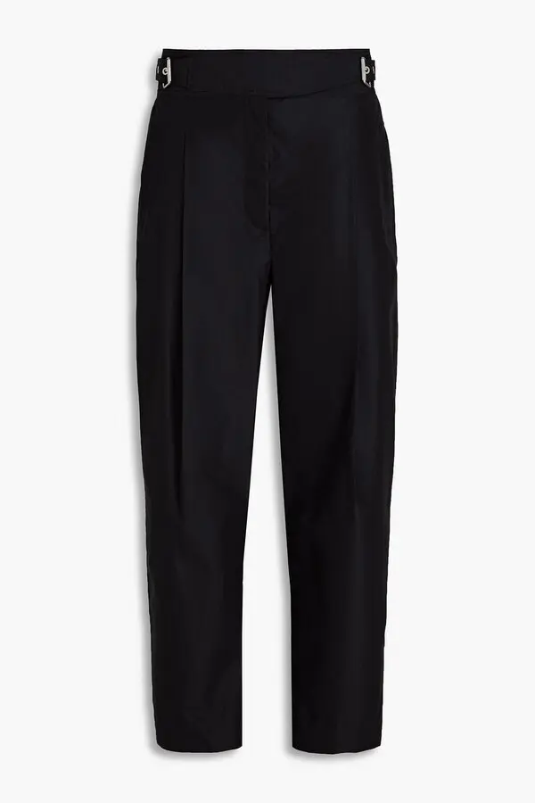 3.1 Phillip Lim Cropped Pleated Tapered Pants - Black